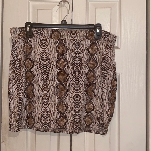 Fashion Nova | Skirts | Snake Skin Mini Skirt Fashion Nova | Poshmark